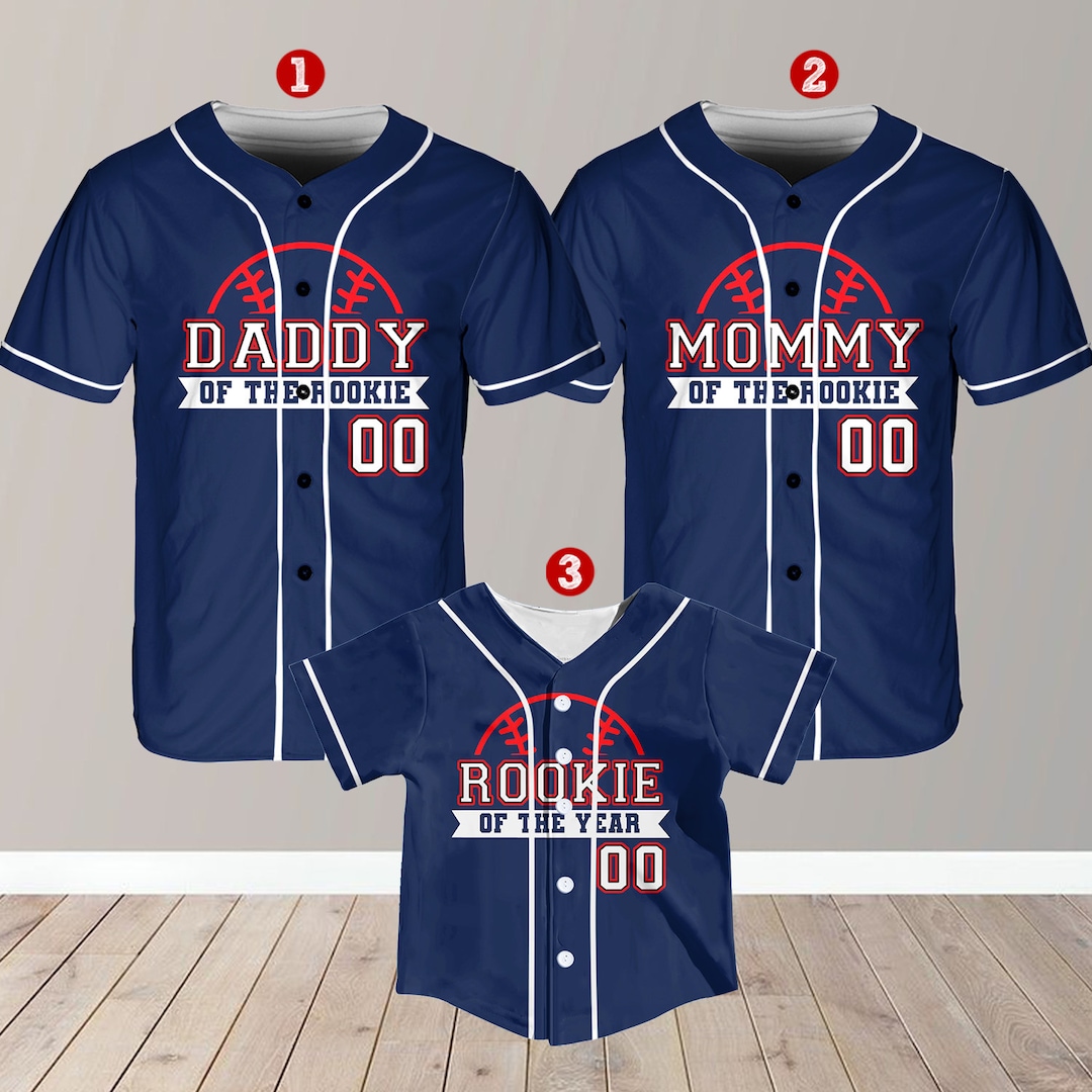 Personalized Mommy Daddy of the Rookie Baseball Jersey, Custom Name ...