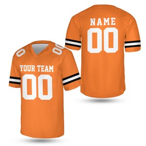 Personalized Team Name and Number Football Jersey, Custom V-neck Short ...