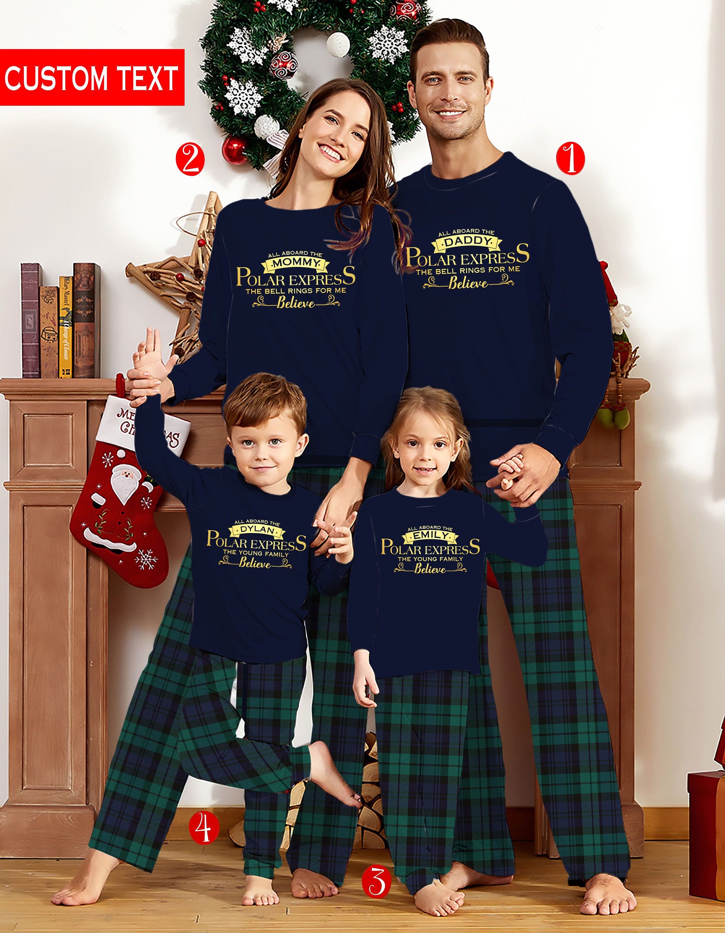 Personalized Polar Express Matching Family Pajamas Set sold by ...
