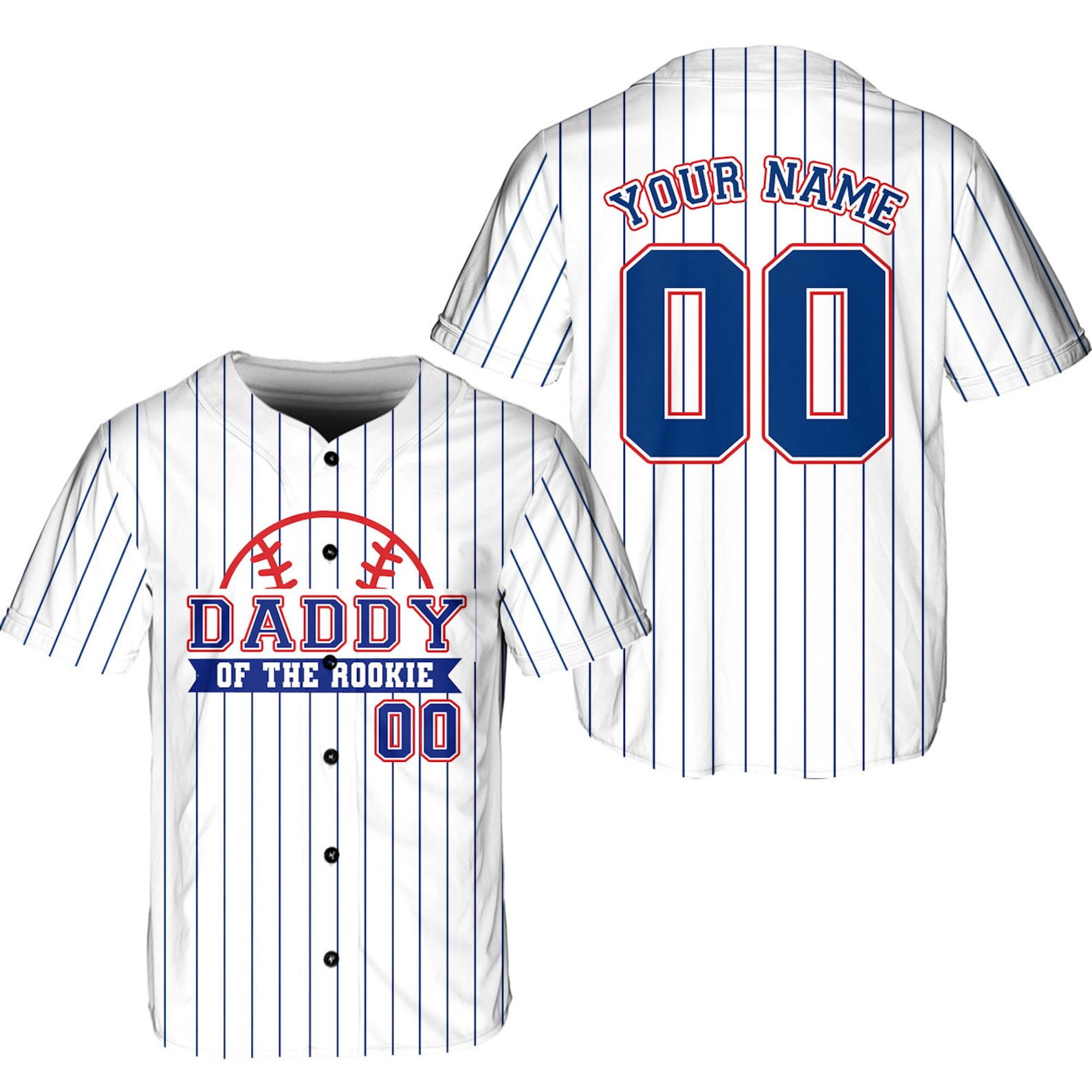 Personalized Mommy Daddy of the Rookie Baseball Jersey, Custom Name ...