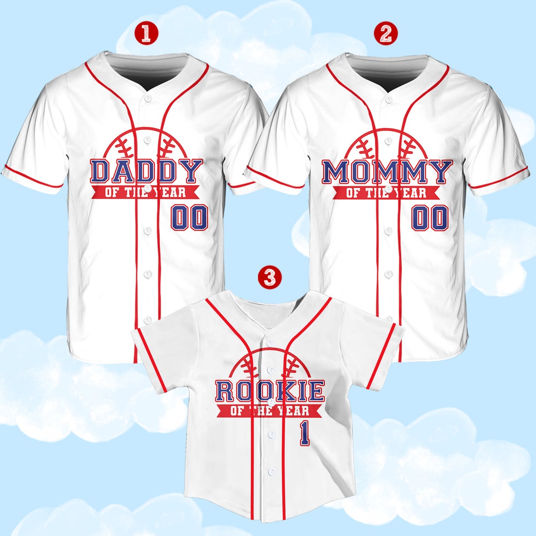 Personalized Mommy Daddy of the Rookie Baseball Jersey, Custom Name ...