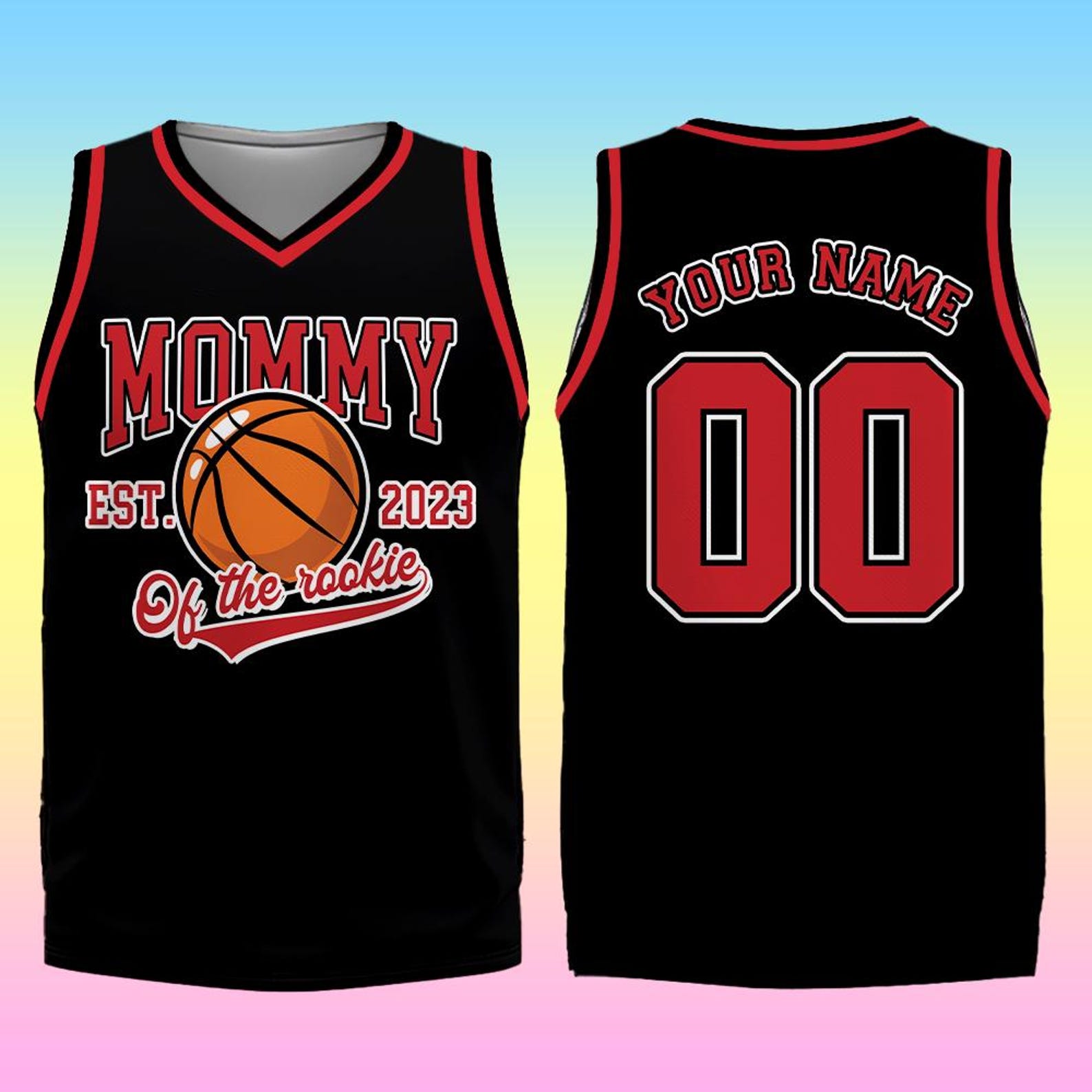 Custom Daddy Mommy of Rookie Basketball Jersey, Personalized Rookie of ...