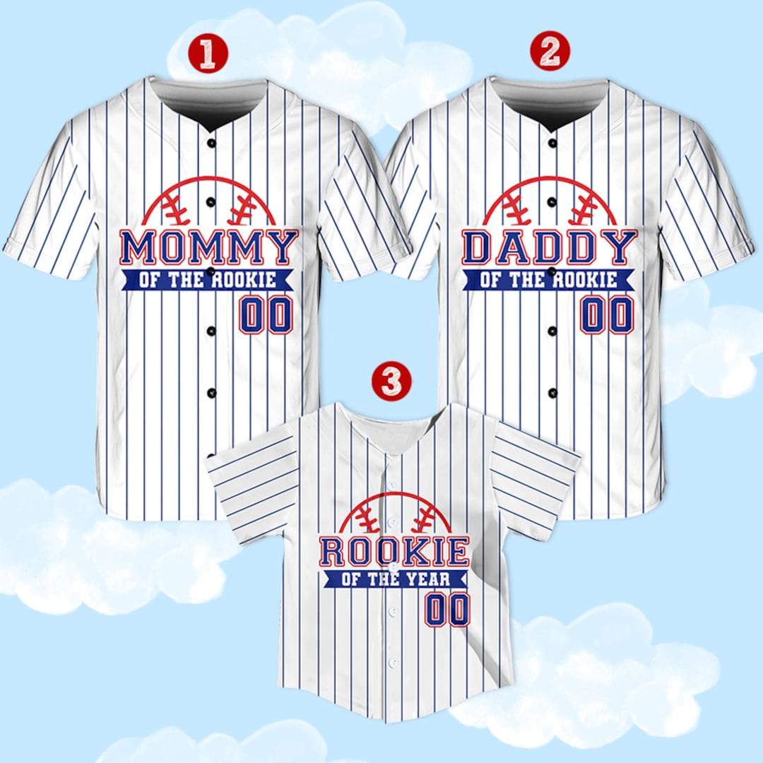 Personalized Mommy Daddy of the Rookie Baseball Jersey, Custom Name ...