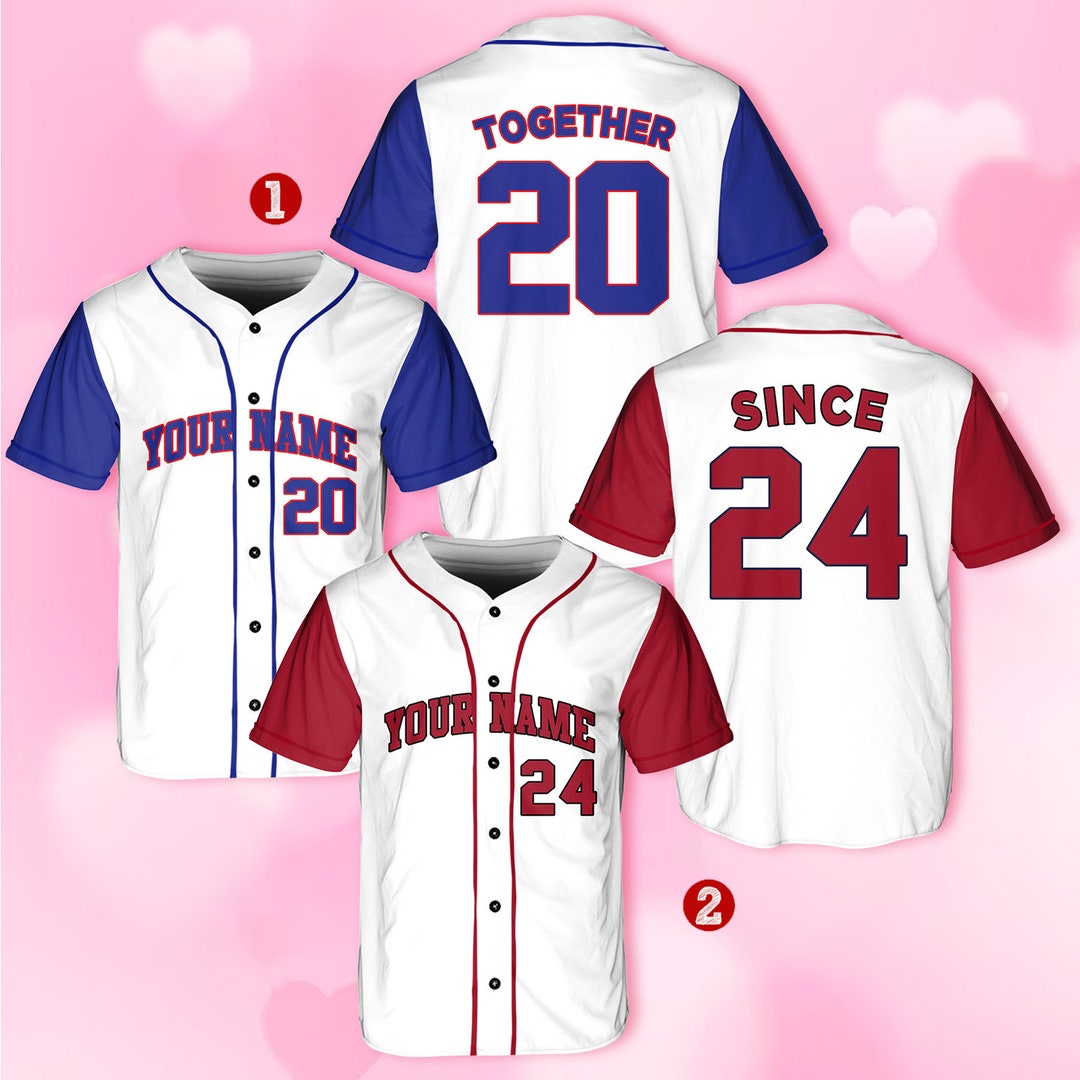 Personalized Together Since Baseball Jersey, Custom Matching Couple ...
