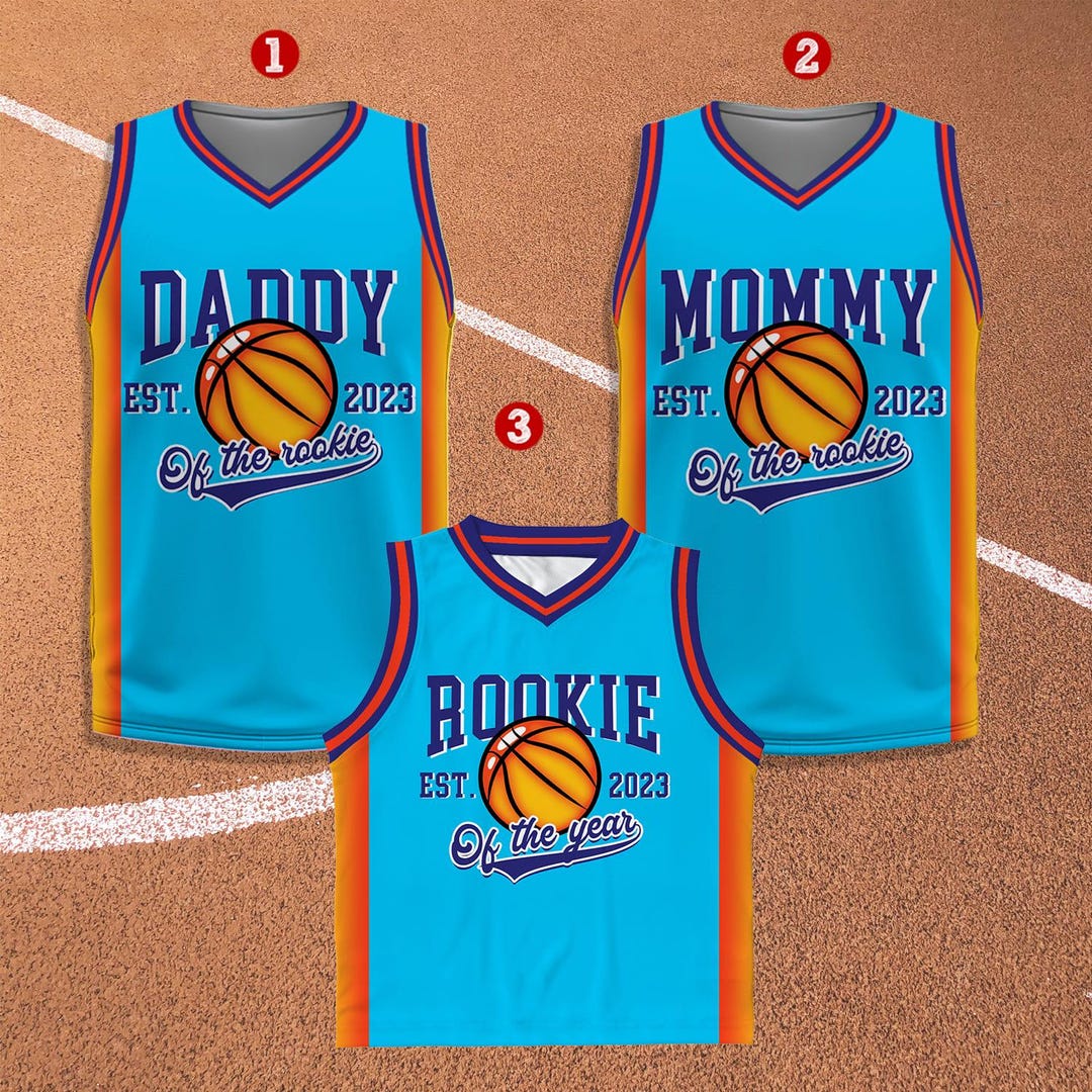 Custom Daddy Mommy of Rookie Basketball Jersey, Personalized Rookie of ...