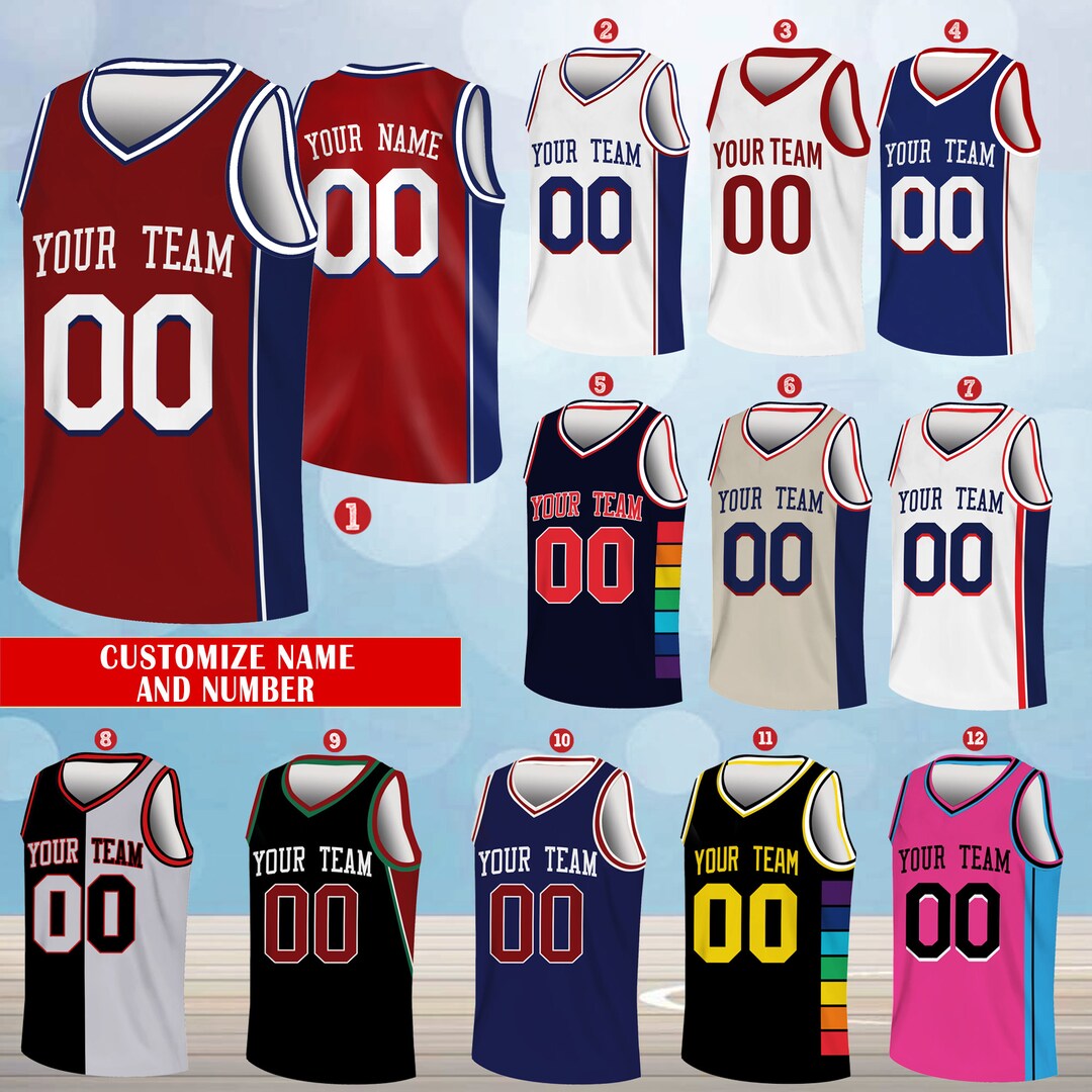 Custom Basketball Jersey Team Name & Number, Basketball Jersey Team ...