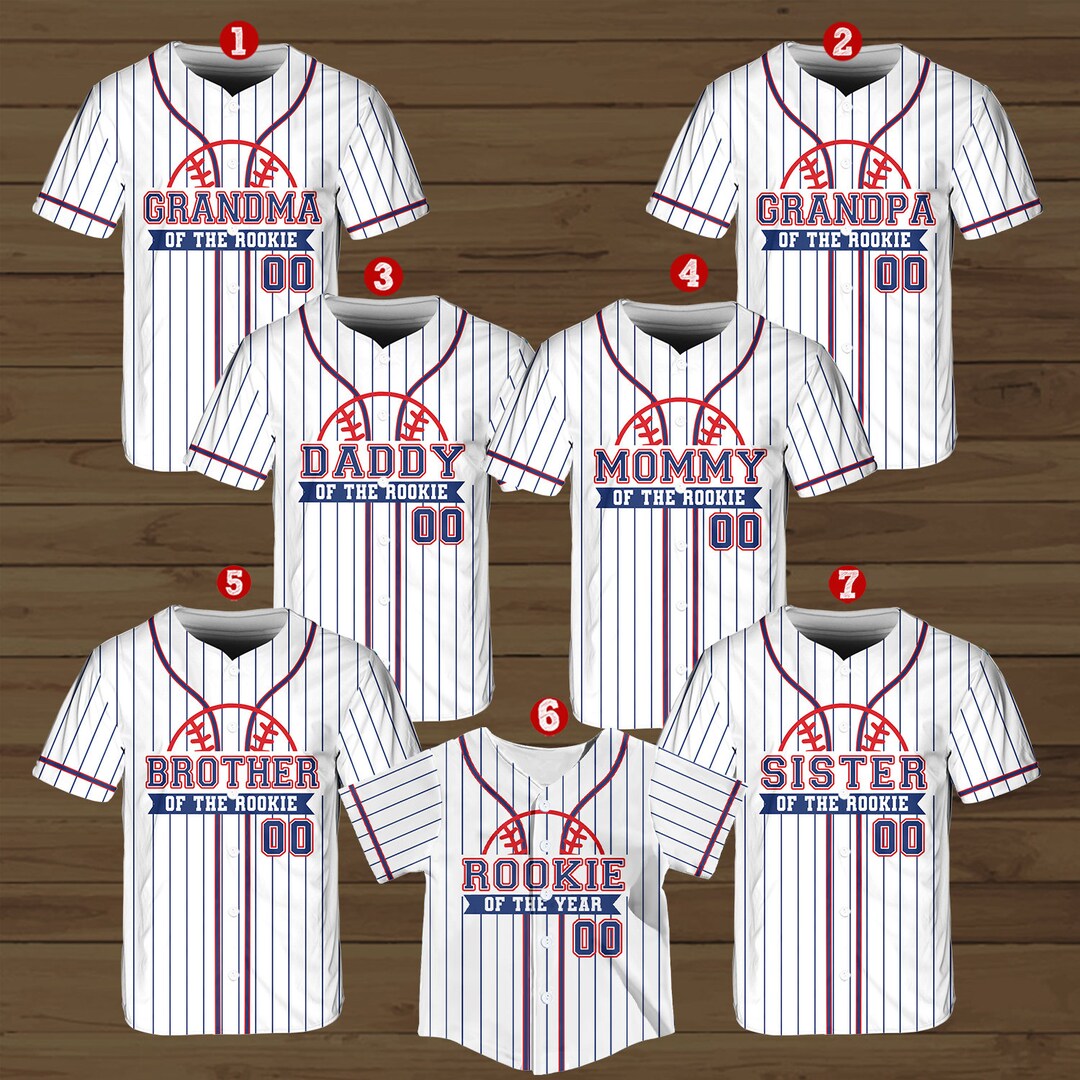 Personalized Mommy Daddy of the Rookie Baseball Jersey, Custom Name ...