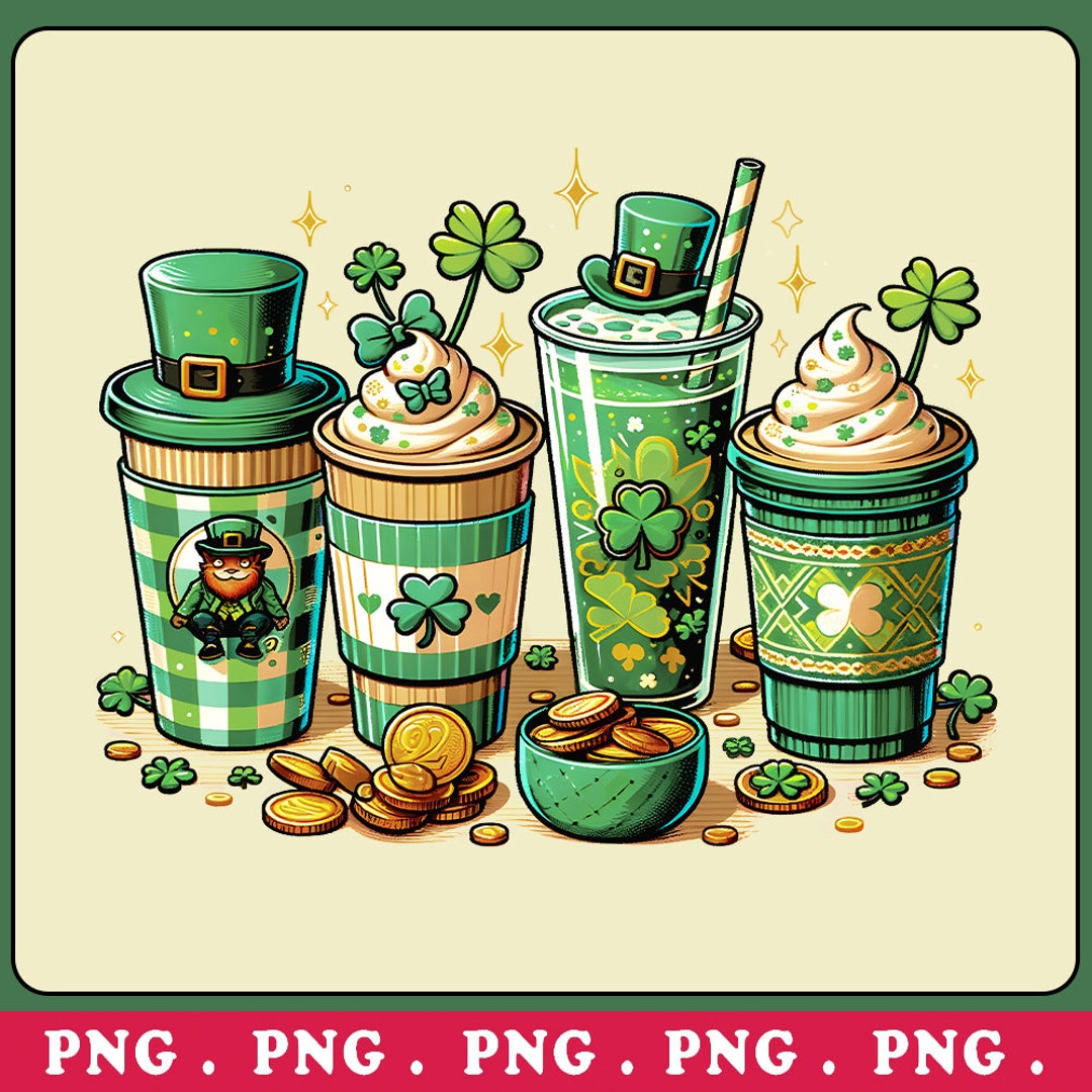 St Patrick's Day Coffee PNG, St Patricks Day Drink PNG, St Patty's Day ...