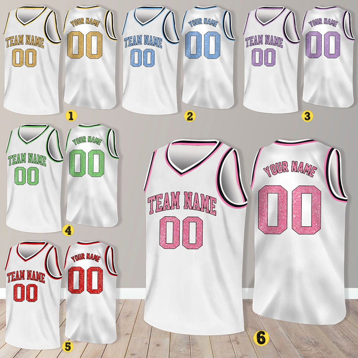 Custom Basketball Jersey Team Name & Number, Basketball Jersey Team ...