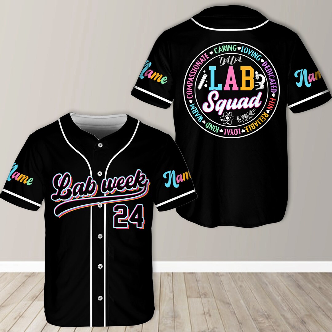 Personalized Lab Week Baseball Jersey, Custom Name Lab Tech Baseball ...