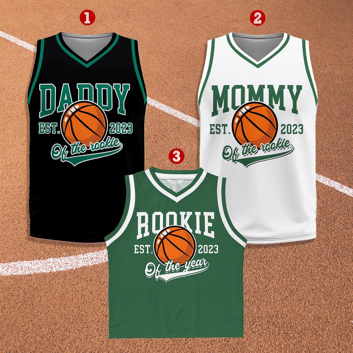Custom Daddy Mommy of Rookie Basketball Jersey, Personalized Rookie of ...