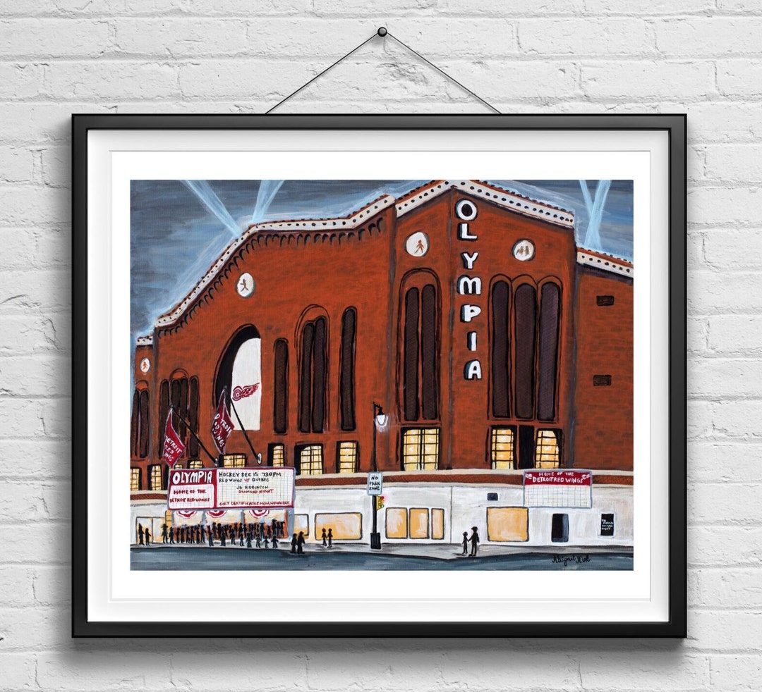 Olympia Stadium Art Print Detroit Red Wings Hockey, Michigan, Unique ...