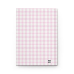 Pink Gingham Coquette Notebook, Blank Hardbound Journal, Lined Blank ...