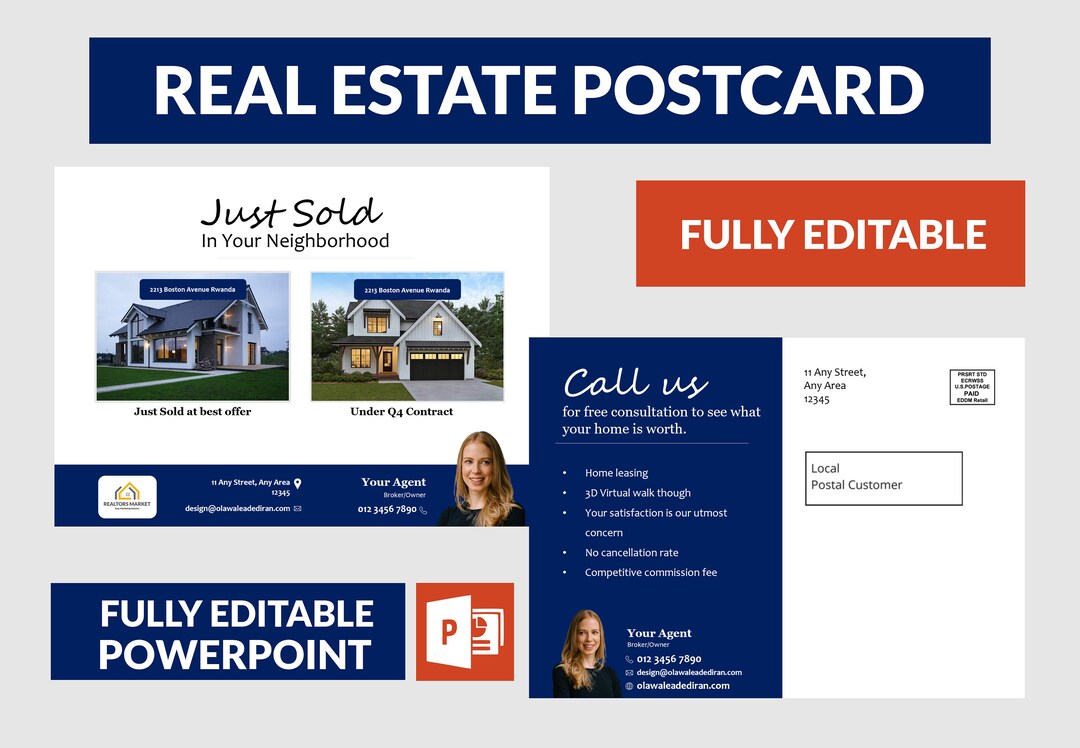 Modern Just Sold Real Estate Template With Background Removal - Etsy