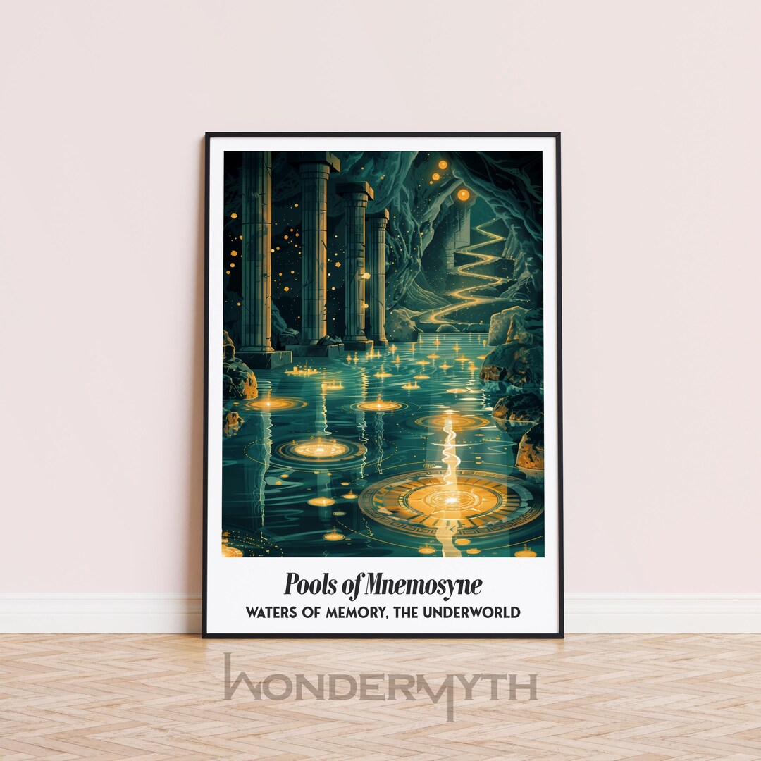 Pools of Mnemosyne Print: Greek Mythology Underworld Art (digital ...