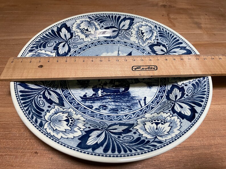 Vintage Boch Belgium Delfts Blue and White Ceramic Wall Plate - Etsy
