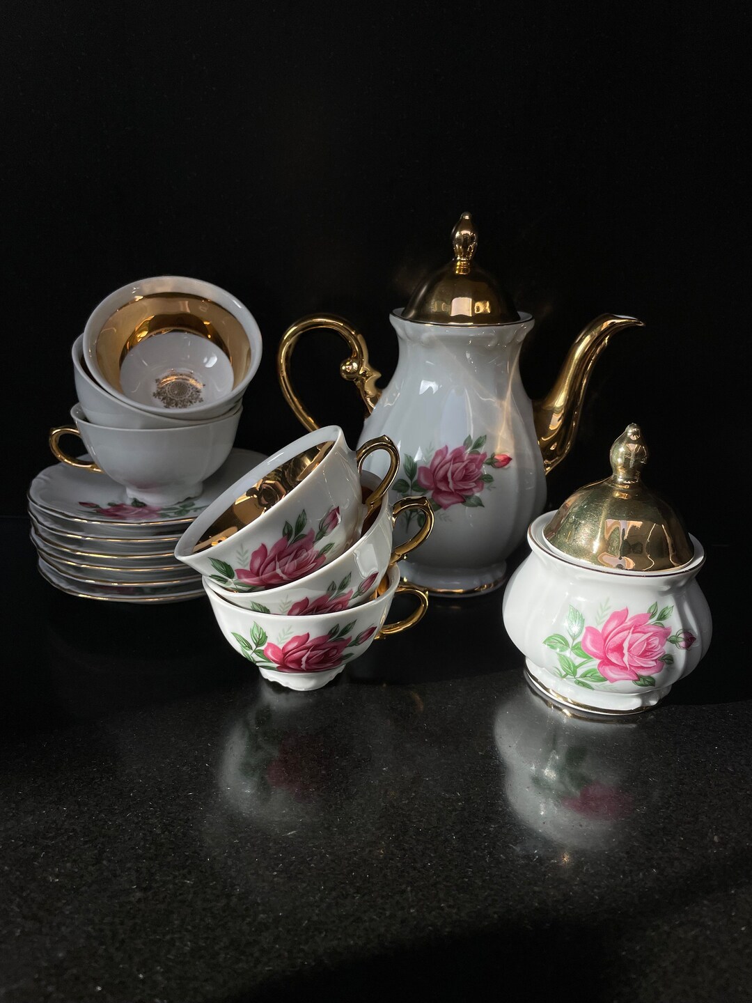 Charming Vintage Coffee / Mocha Set Bavaria. 24 K Gold. - Etsy