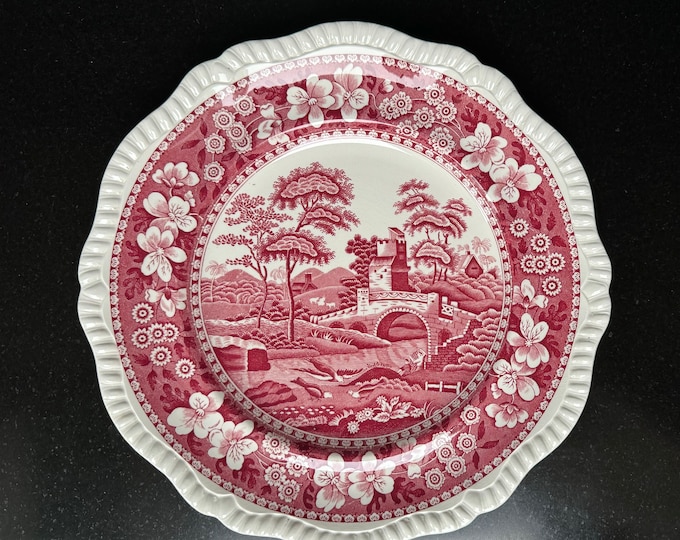 Vintage Set of Four Spode Pink Tower Cups & Saucer With Matching Plates ...