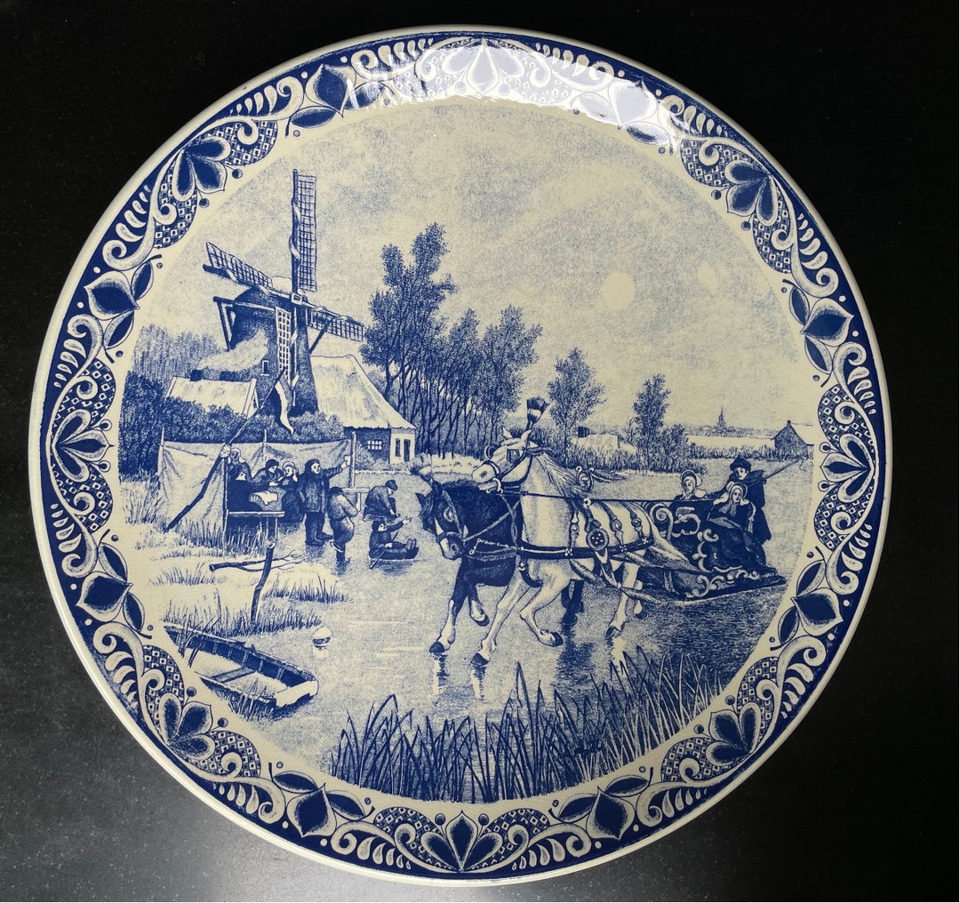 Beautiful Delfts Blauw Chemkefa Plate 39,5 Cm Holidays Celebrating ...