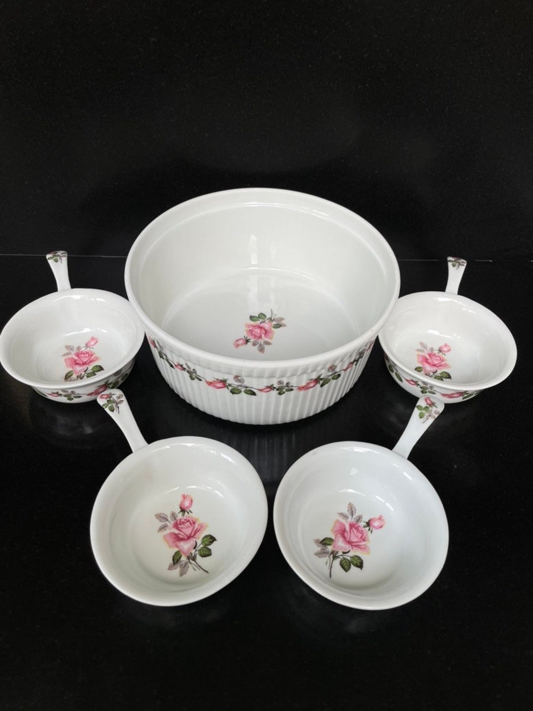 Ensemble de 5 ramequins APILCO en porcelaine à feu (Pillivuyt) France - Etsy France