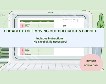 Excel Moving Checklist - Etsy