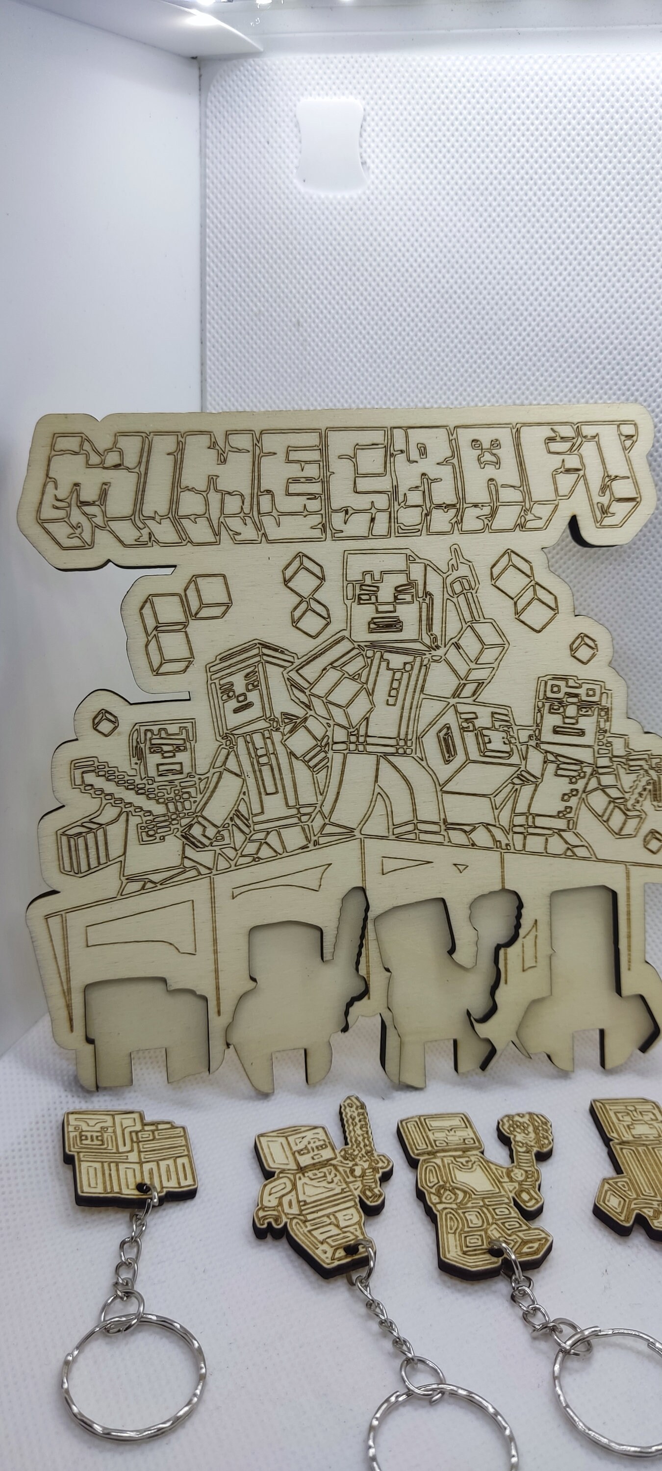 Minecraft Keychain for 4 Keys. IMMEDIATE DOWNLOAD - Etsy