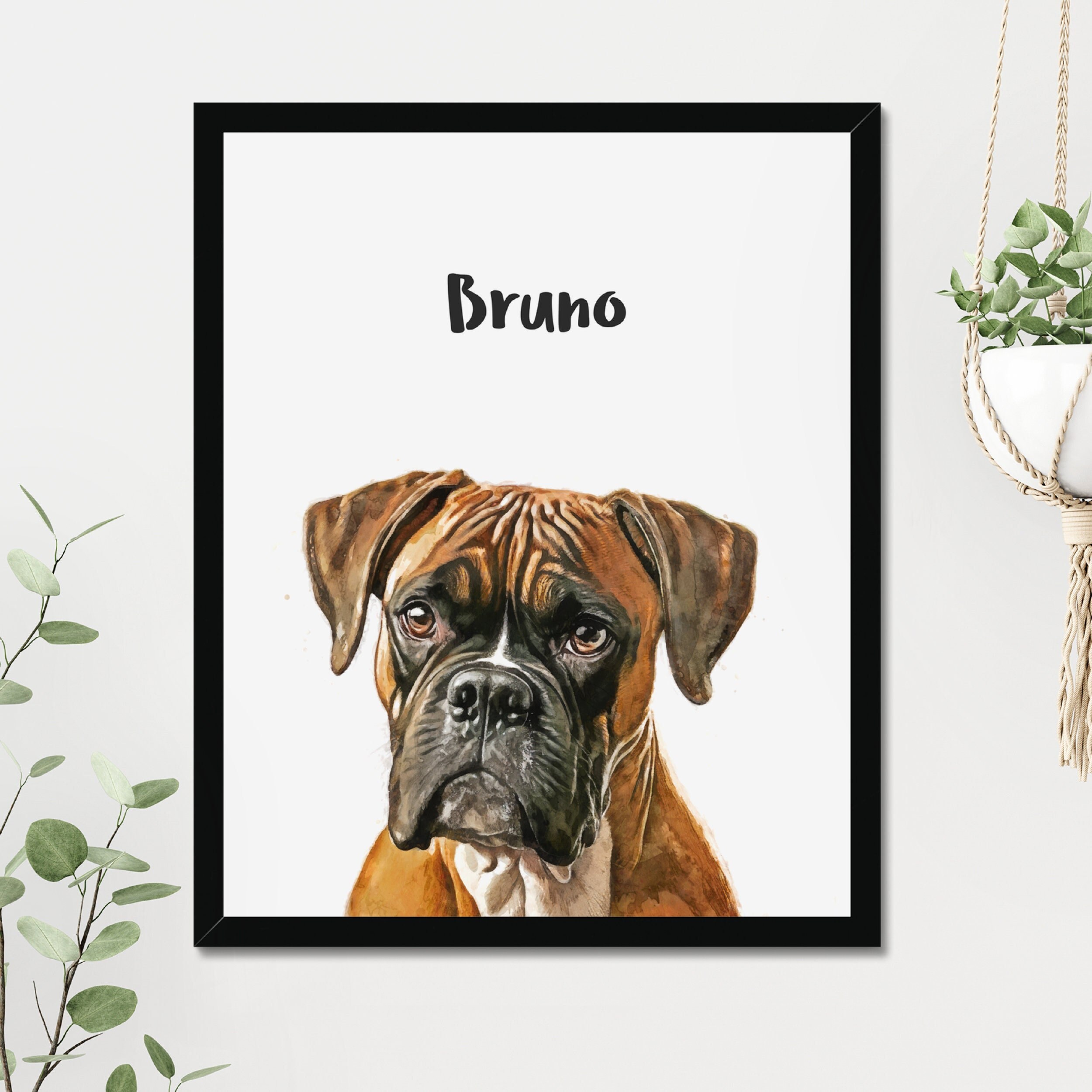 Custom Pet Portraits Using Pet Photo Personalized Watercolor Memorial ...