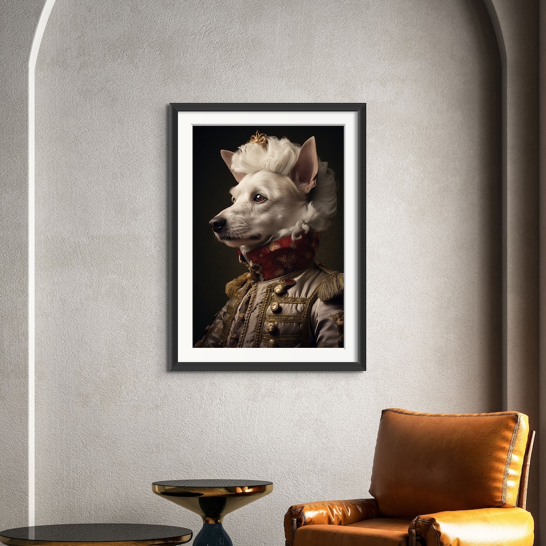 Baroque Dog Portrait Classical Canine Art Printable - Etsy