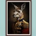 Royal Kangaroo Portrait, Regal Marsupial Art, Printable Aussie Decor ...
