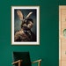Rabbit Pilot Portrait: Aviator Bunny Art, Vintage Airplane Decor ...