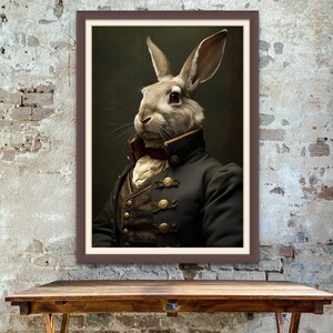 Rabbit Goldsmith Portrait, Charming Bunny Art, Printable Cute Animal ...