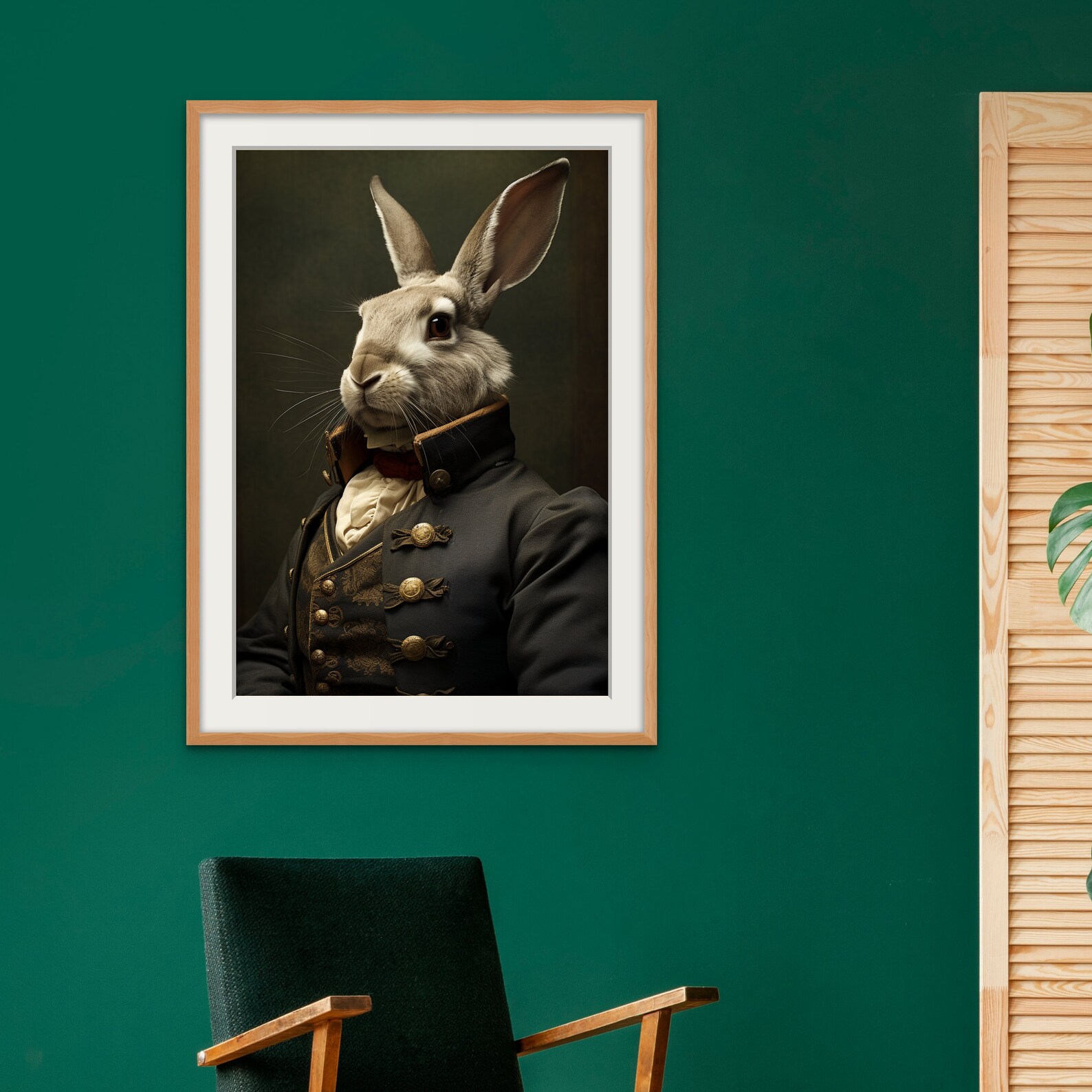 Rabbit Goldsmith Portrait, Charming Bunny Art, Printable Cute Animal ...