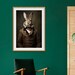 Rabbit in Lawyer Uniform and Pose Portrait Whimsical Bunny Art, Legal ...