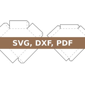 Diamond Box Template Gem Box Diamond Shaped Box Gem Shaped - Etsy