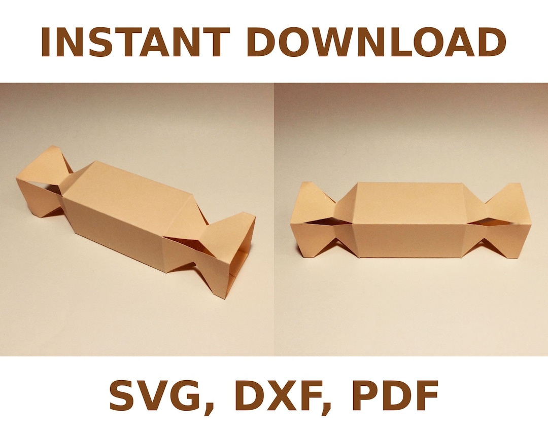 Candy Box Template, Cracker Box, Candy Shaped Box, Christmas Cracker ...