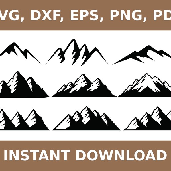 Mountains Dxf - Etsy