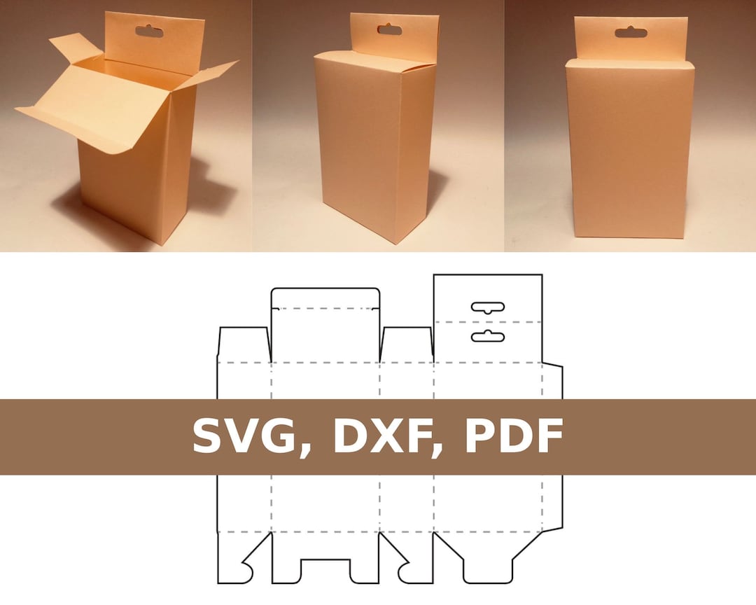 Hanger Box Template Box With Hanger Hang Tab Box Hanging - Etsy