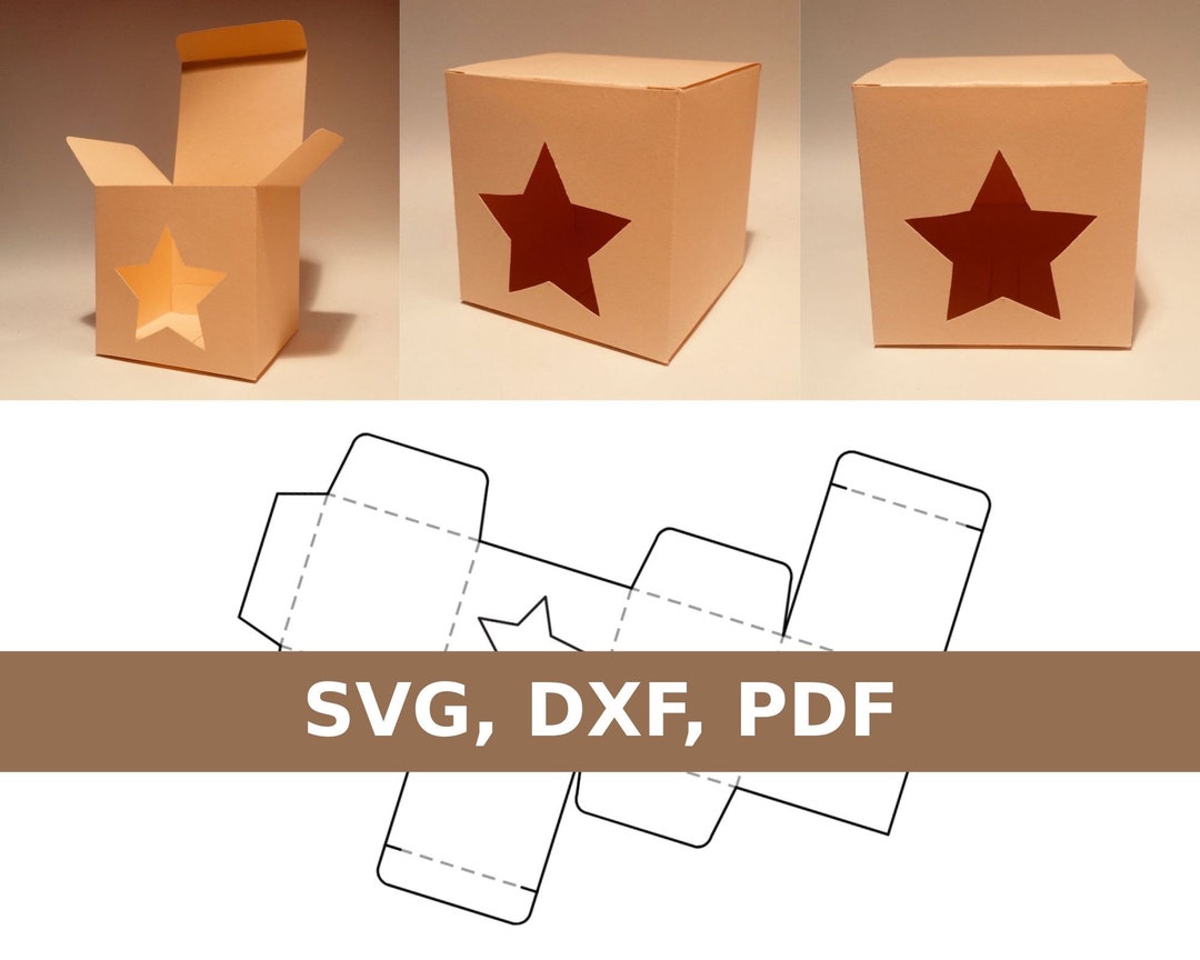 Star Box Template, Star Gift Box, Box With Window, Birthday Gift Box ...