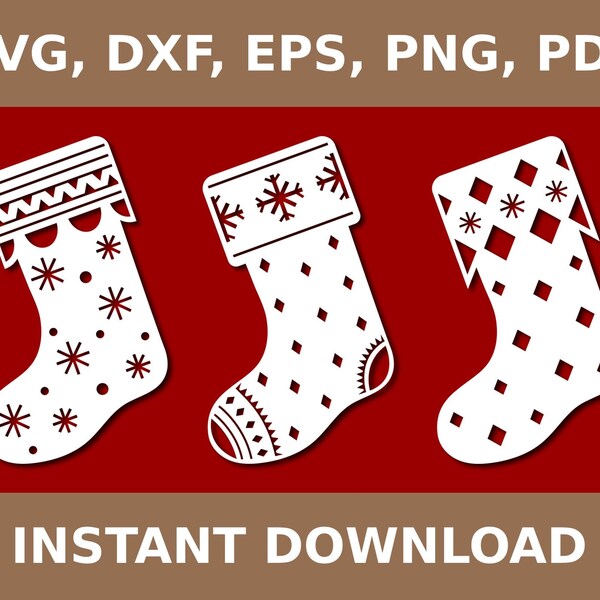 Stocking Svg - Etsy