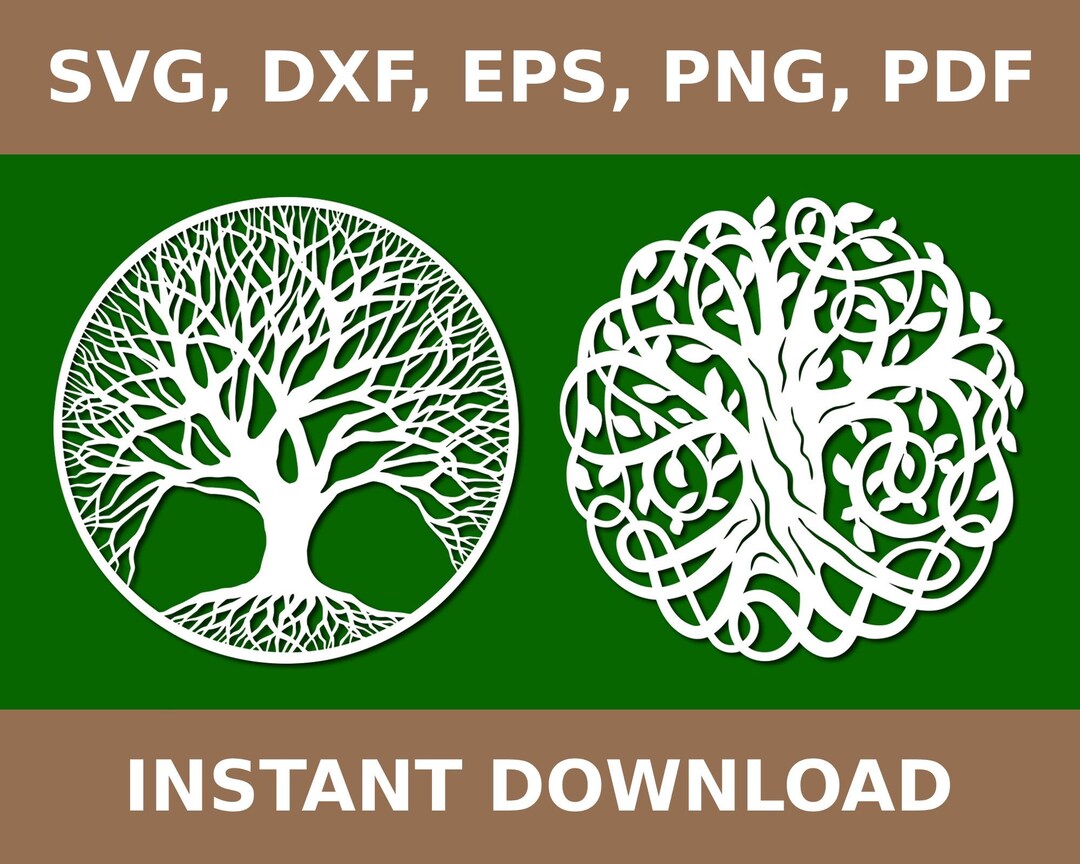 Tree of life svg tree svg yggdrasil svg tree of life dxf - Etsy España