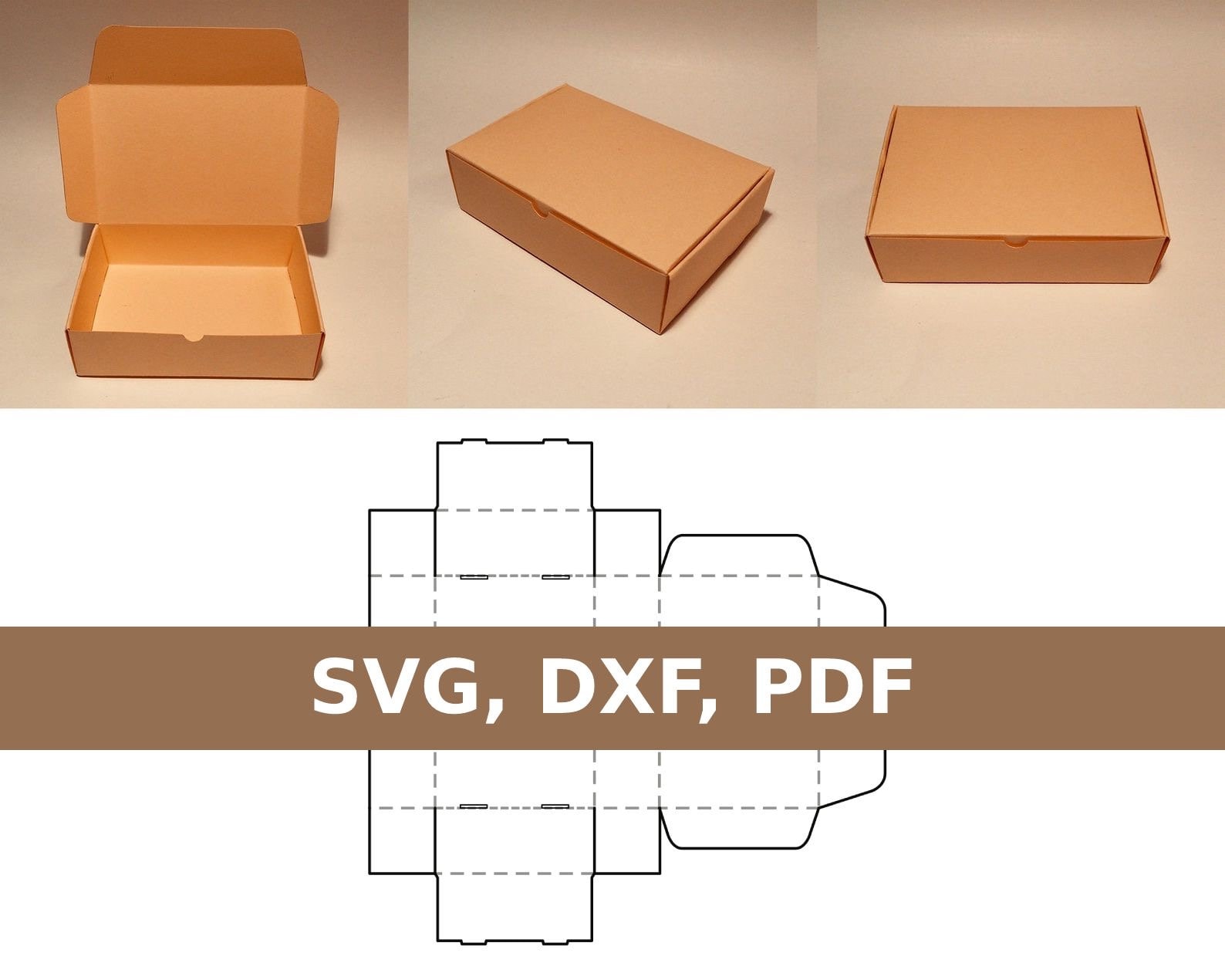 Rectangle Box Template Rectangular Box Shipping Box Classic - Etsy UK