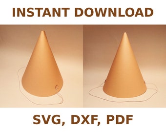 Cone Hat Template - Etsy