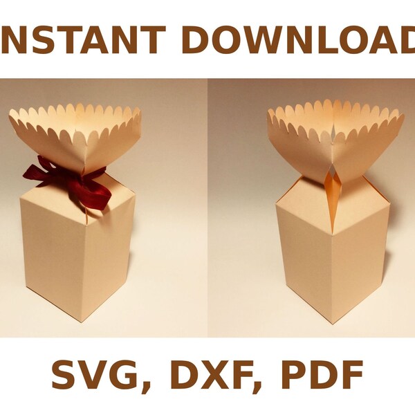 Candy Shaped Box Template - Etsy