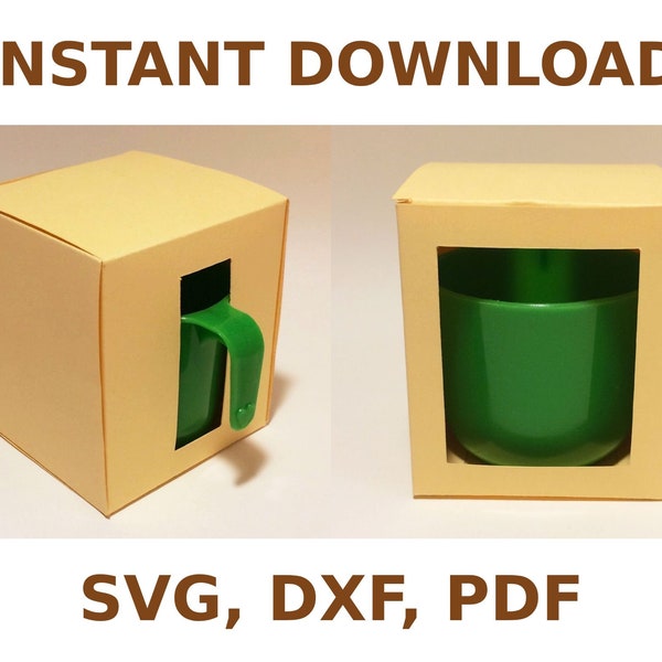 Mug Box Template - Etsy
