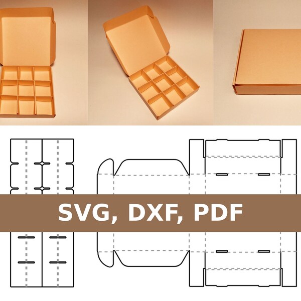 Box With Dividers - Etsy