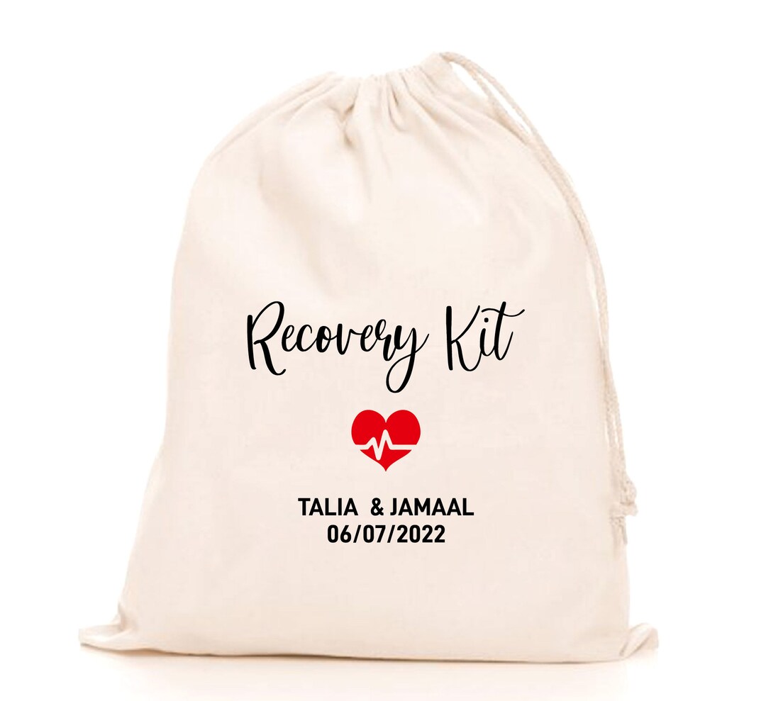 Custom Recovery Kit | Hangover Kit Bag | Wedding Recovery Kit ...