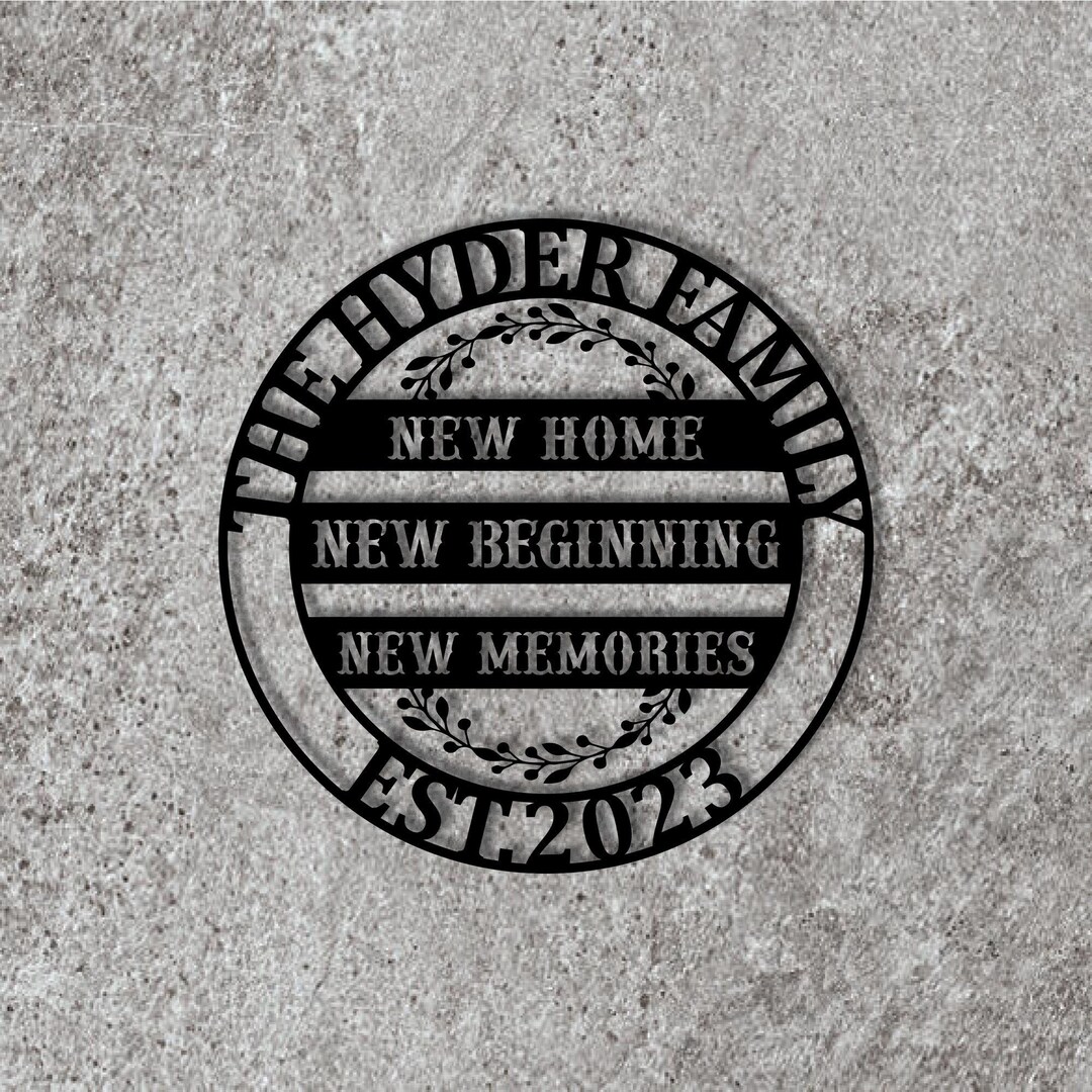 Custom New Home New Beginning New Memories Sign, New Home House Warming ...
