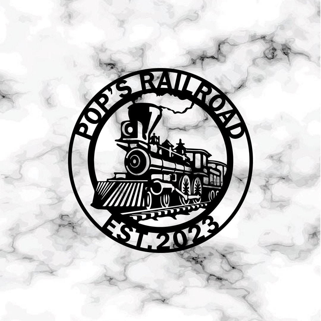 Custom Railroad Sign, Railway Sign, Train Sign, Train Room Sign, Train ...