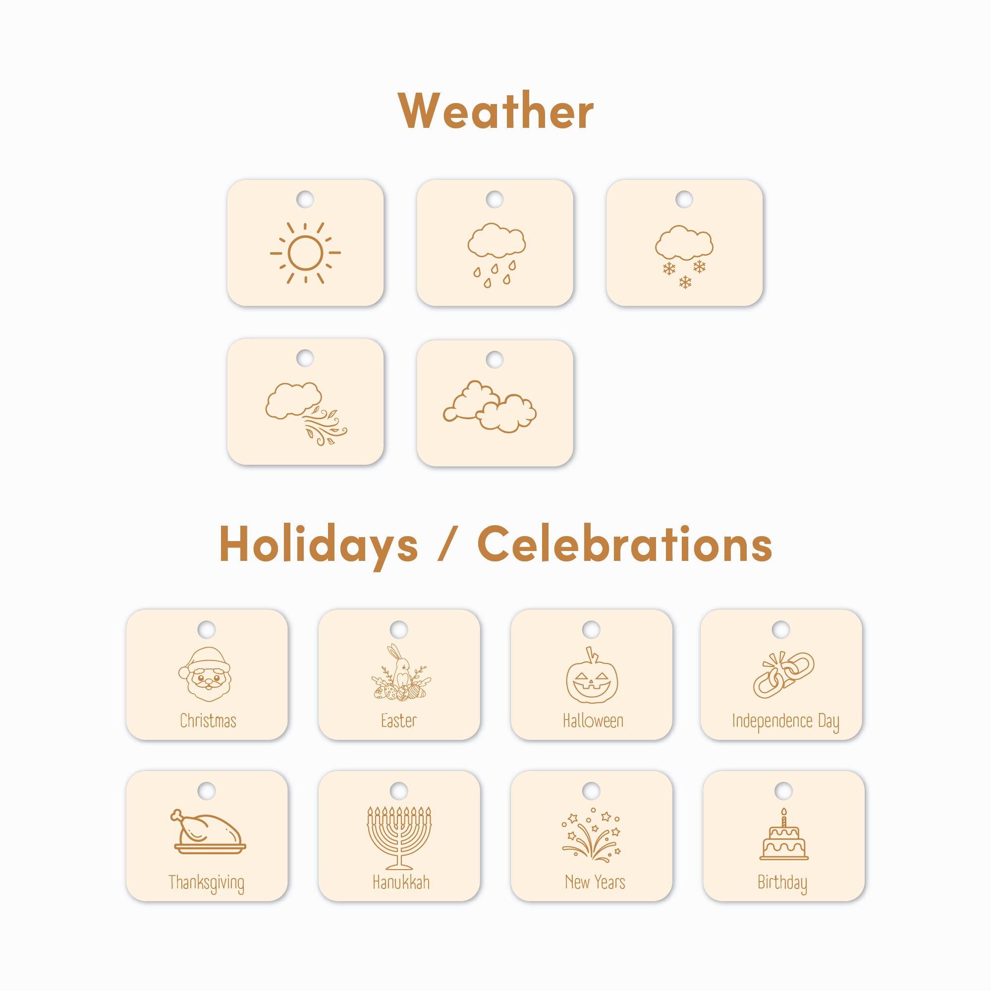 Montessori Wooden Calendar for Kids, Months and Days of the Week, Kids ...