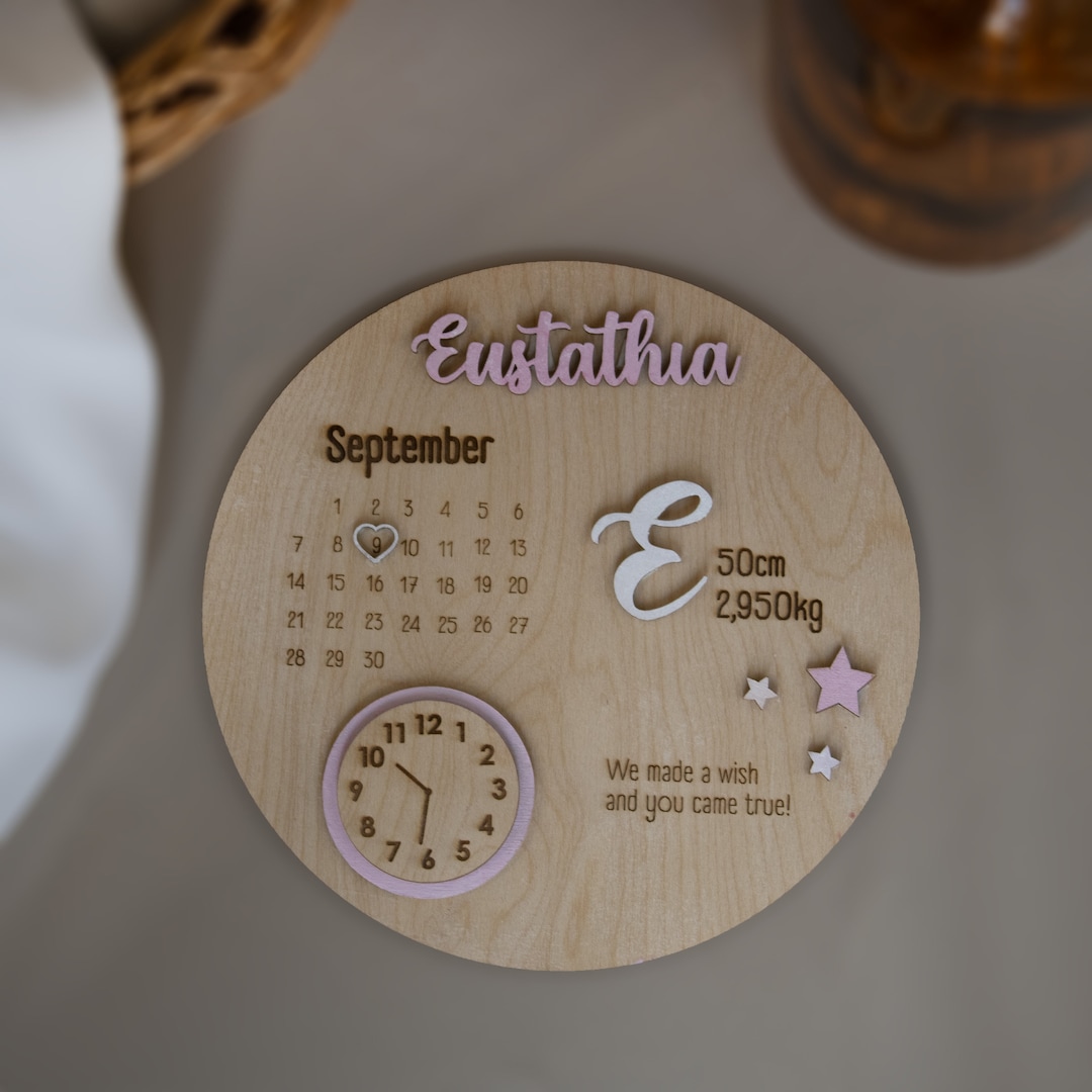 Baby Birth Plague, Personalized Baby Gift, Custome Baby Plaque, Baby ...